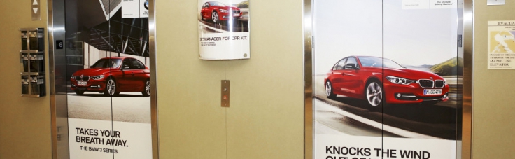 Lift Ads. Lift your game with punchy & effective elevator advertising!
